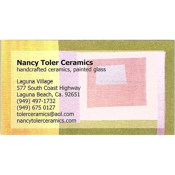 None and/or Unknown | Other | Nancy Toler Ceramics Handcrafted Laguna ...